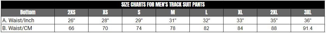Apparel Size Charts | Pillar Sports